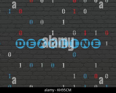 Finance concept: Deadline on wall background Stock Photo - Alamy