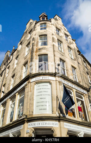 Kilt & Tartan Shop, The Royal Mile, Edinburgh, Scotland Stock Photo - Alamy