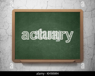 Insurance concept: Actuary on chalkboard background Stock Photo - Alamy