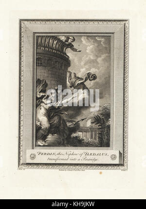 DAEDALUS AND PERDIX. /nAfter Daedalus throws his nephew, Perdix, from ...