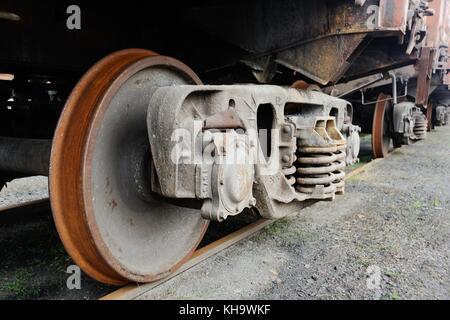 Locomotive wheel suspension and springs Stock Photo - Alamy