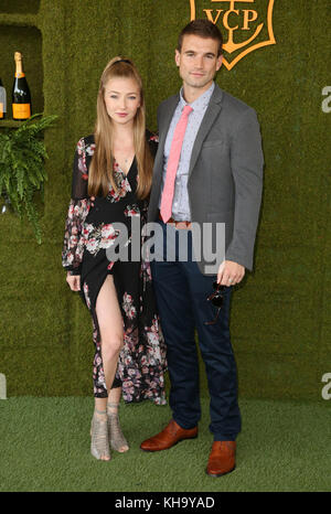 Diana Hopper and Alex Russell at the 8th Anniversary Veuve Clicquot ...