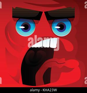 Cartoon face expression. Funny comic eyes and mouths with happy, sad ...