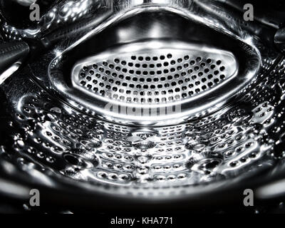 Metallic pattern. Washing machine drum close up Stock Photo - Alamy