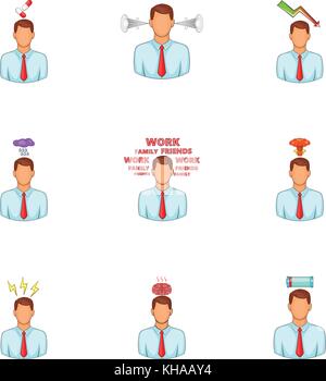 Emotional desperation icons set, cartoon style Stock Vector Image & Art ...
