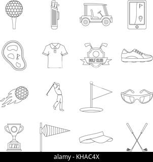 Golf field icon, outline style Stock Vector Image & Art - Alamy