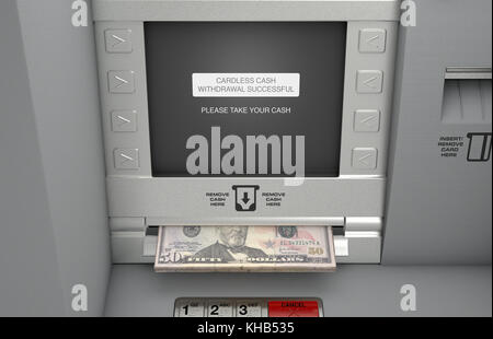 Cash coming out of atm slot Stock Photo: 47958762 - Alamy