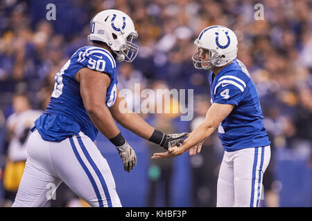 Indianapolis Colts defensive tackle Grover Stewart (90) warms up during ...