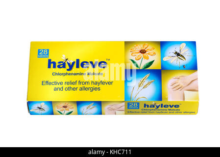 Hayleve antihistamine, chlorphenamine maleate, tablets Stock Photo - Alamy