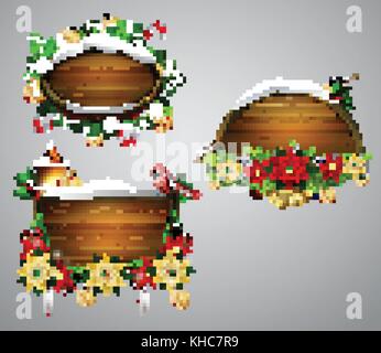 Vector wooden christmas board Stock Vector Image & Art - Alamy