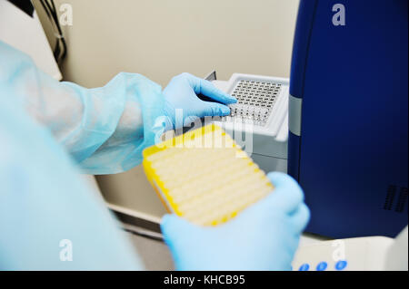 apparatus for DNA assays in a diagnostic laboratory Stock Photo - Alamy