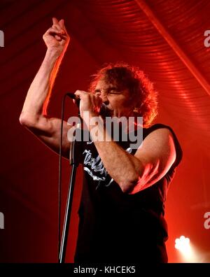 Fee Waybill lead singer with The Tubes performing at the Engine Rooms ...