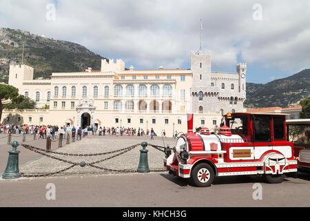 Tourist train, Prince's Palace, Monaco Stock Photo - Alamy