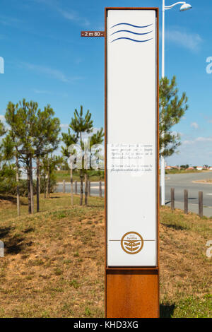 France, Vendee, La Faute sur Mer, mussel boat in mussel farm (aerial ...