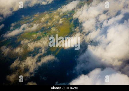 Top aerial view of a country side with small villages in Latvia Stock ...