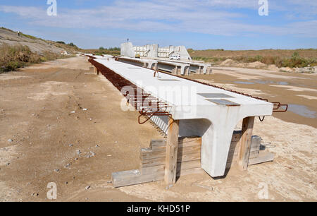 Temporary dam before commissioning a capital one. North Crimean Canal ...