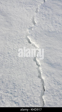 Fissure on the ice. Picture can be used as a background Stock Photo - Alamy