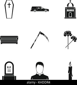 Victim body icon set. Black silhouette of dead man. Vector symbol of ...