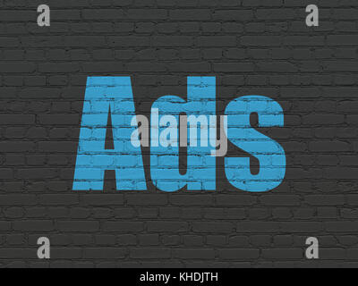 Advertising concept: Ads on wall background Stock Photo - Alamy