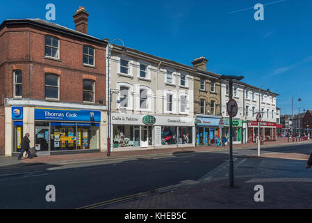 Shops, High street, Royal Tunbridge Wells, Kent, England Stock Photo ...