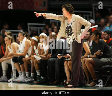 Miami head coach Katie Meier reacts during the second half of a second ...