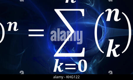 Math equations flying and disappearing in distance Stock Photo - Alamy