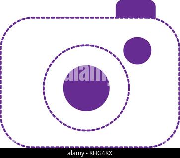 dotted shape digital camera technology equipment object Stock Vector ...