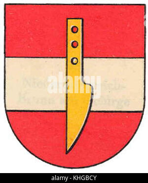 The coat of arms of Brunn am Gebirge in Lower Austria symbolizes the ...