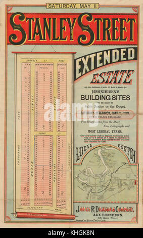 The estate map of Stanley Street Extended Estate in Coorparoo, Brisbane ...
