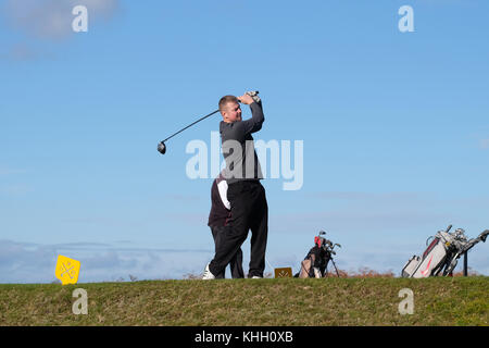 Kington Golf Club, Herefordshire, UK - autumn sunshine and calm ...
