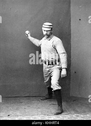 A photographic portrait of Charlie Ferguson in a Philadelphia Quakers ...