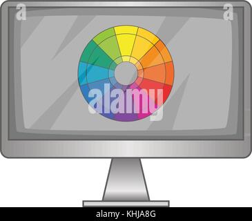 Computer monitor with color spectrum icon Stock Vector Image & Art - Alamy