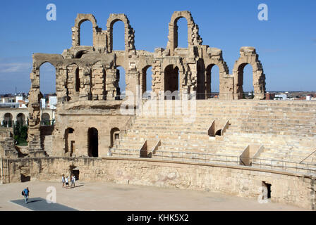 In big roman theater in El-Jem, Tunisia Stock Photo - Alamy