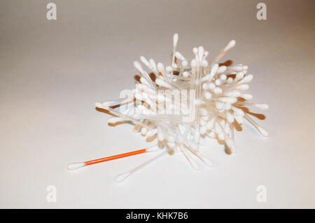 Hygienic ear sticks serve as a tool for care of the ears Stock Photo ...