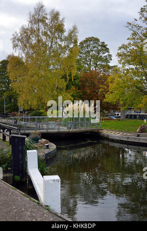 Canal boat, Abingdon Lock, Abingdon, Oxfordshire, England, United ...