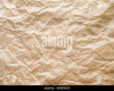 Brown packaging paper with wrinkles background texture. Crinkled sheet ...
