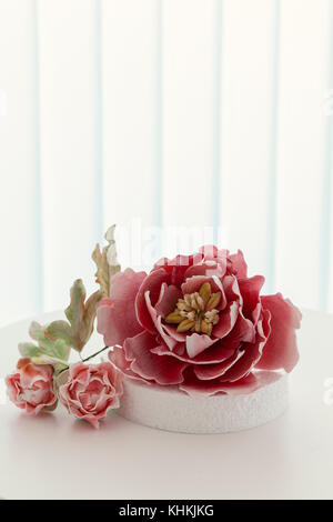 ornamental flowers cake made of marzipan Stock Photo - Alamy