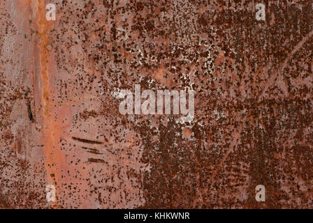 old metal texture primed with rust points Stock Photo - Alamy
