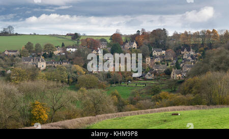 Snowshill village in autumn, Gloucestershire, England, UK Stock Photo ...