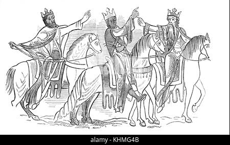 Costumes Of The Anglo Saxons 10th Century Man And Woman In Hooded