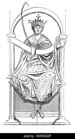 ENGLISH ROYALTY King Edgar I the Peaceable or Peaceful, King of England ...