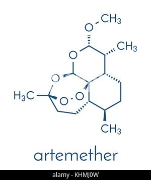 Skeletal formula of Artemether. Drug chemical molecule Stock Vector ...