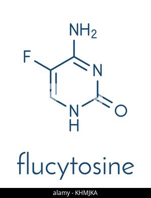 Skeletal formula of Flucytosine. Drug chemical molecule Stock Vector ...