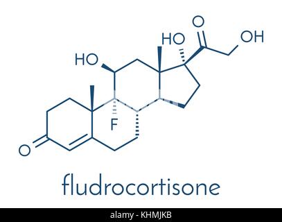 Fludrocortisone aldosterone hormone substitution drug molecule ...