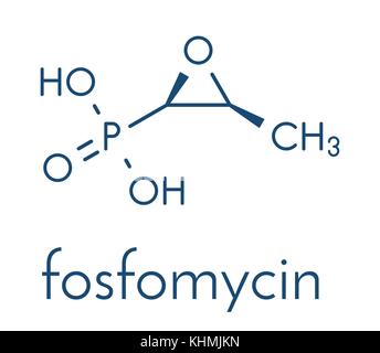 Skeletal formula of Fosfomycin. Drug chemical molecule Stock Vector ...