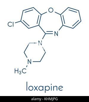 Loxapine antipsychotic drug molecule; used to treat schizophrenia ...