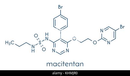 Macitentan pulmonary arterial hypertension drug molecule. Belongs to ...