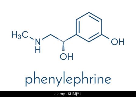 Phenylephrine molecule. It is nasal decongestant with potent ...