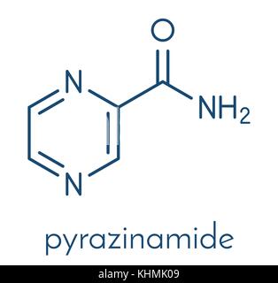 Pyrazinamide tuberculosis drug molecule. Skeletal formula Stock Vector ...