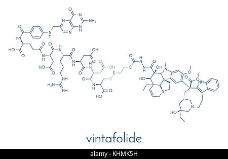 Vintafolide cancer drug molecule. Skeletal formula Stock Vector Image ...